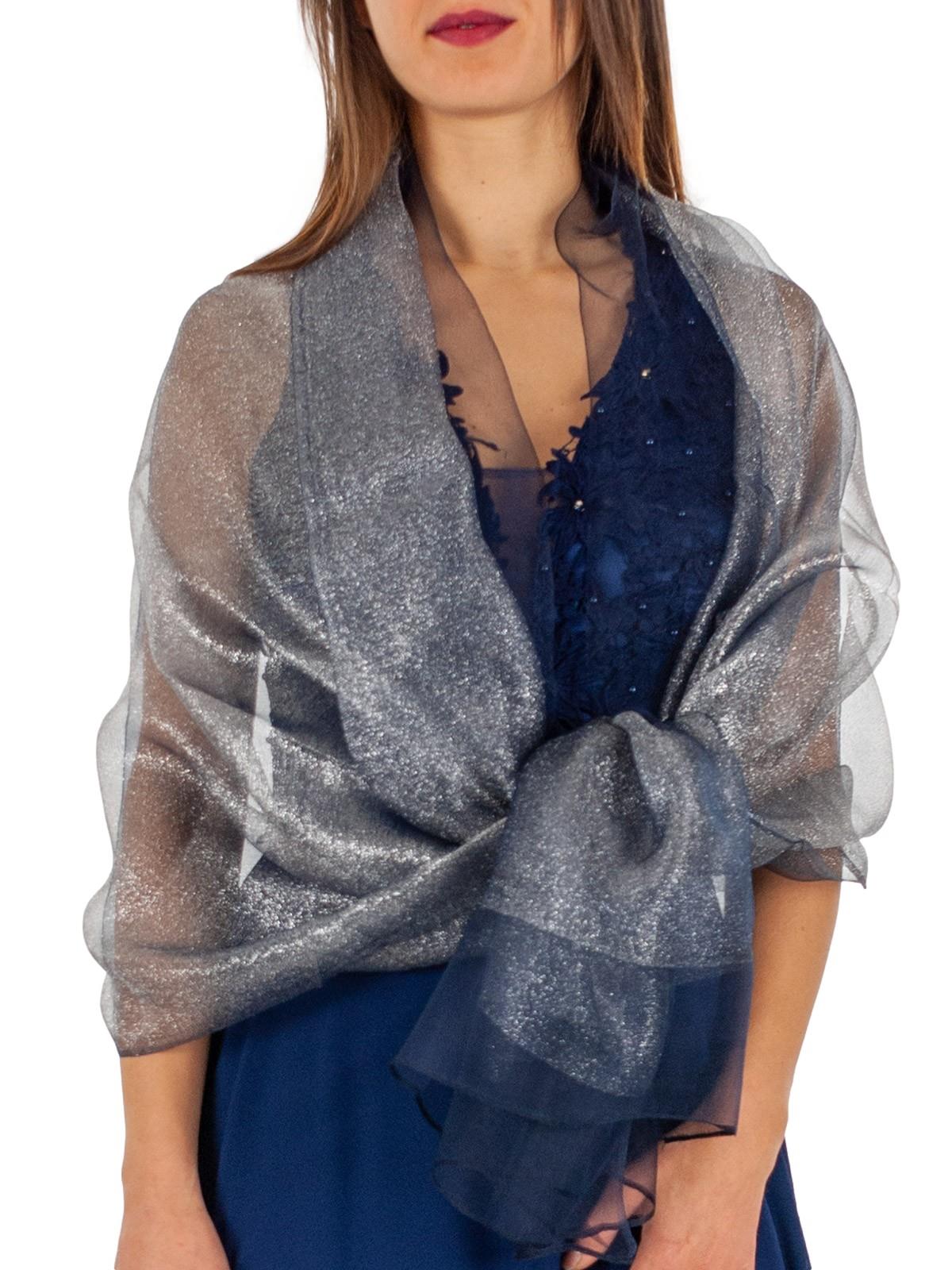 Stola Cerimonia Elegante Lurex Matrimonio Seta E Viscosa