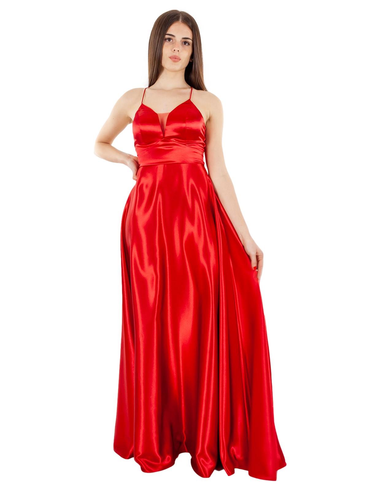 Abito Da Cerimonia Lungo Damigelle Elegante Schiena Scoperta