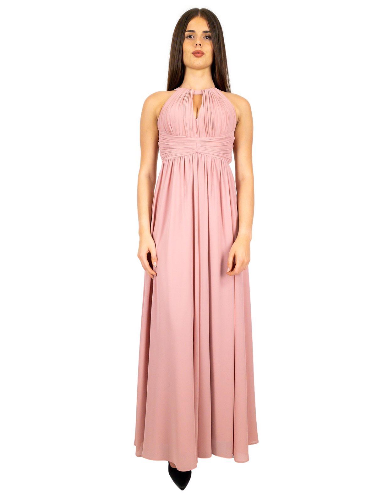Abito Da Cerimonia Stile Impero Lungo Donna Scollo Americana