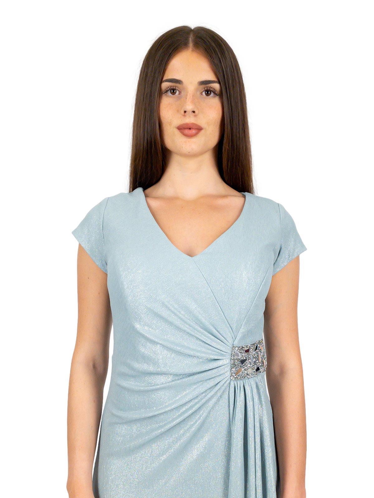 Abito Lungo Elegante Cerimonia Donna Con Spacco Curvy Abito Lungo Elegante Cerimonia Donna Con Spacco Curvy